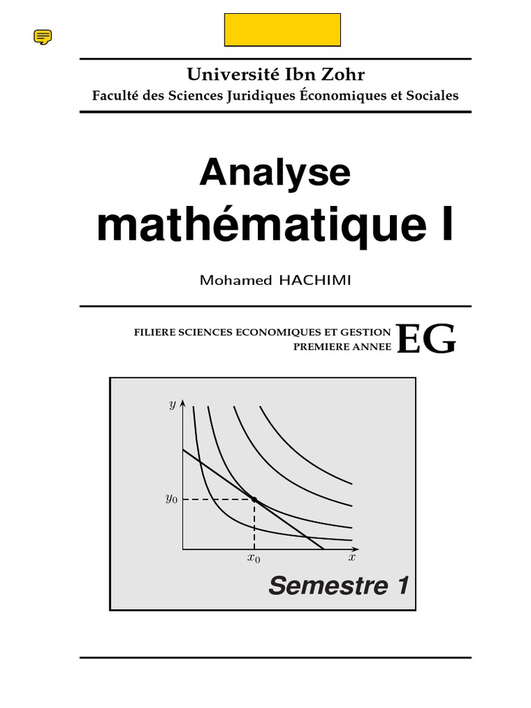 Polycope Analyse Mathématique I - 2013 HACHIMI | PDF | Limite (mathématiques) | Continuité