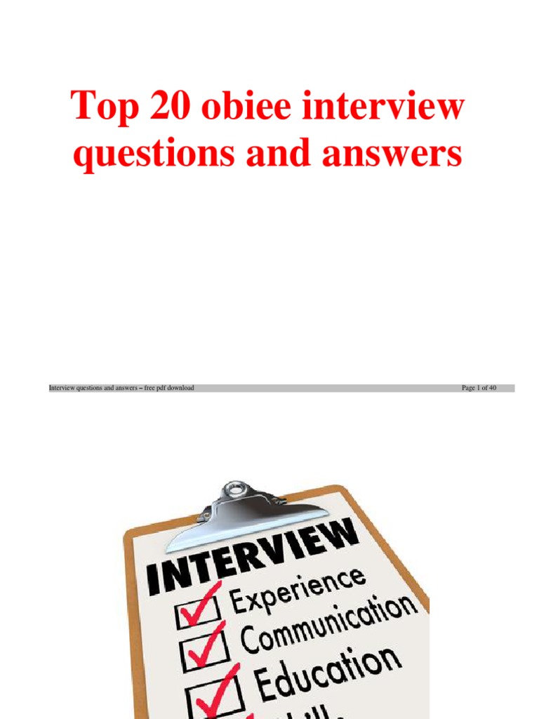 Top 20 Obiee Interview Questions and Answers | PDF | Job Interview | Oracle Database