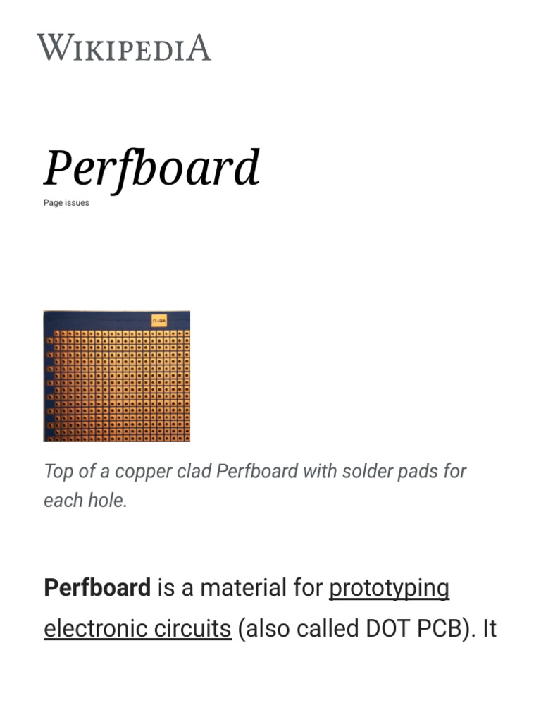 Perf Board | PDF | Equipment | Electronic Design