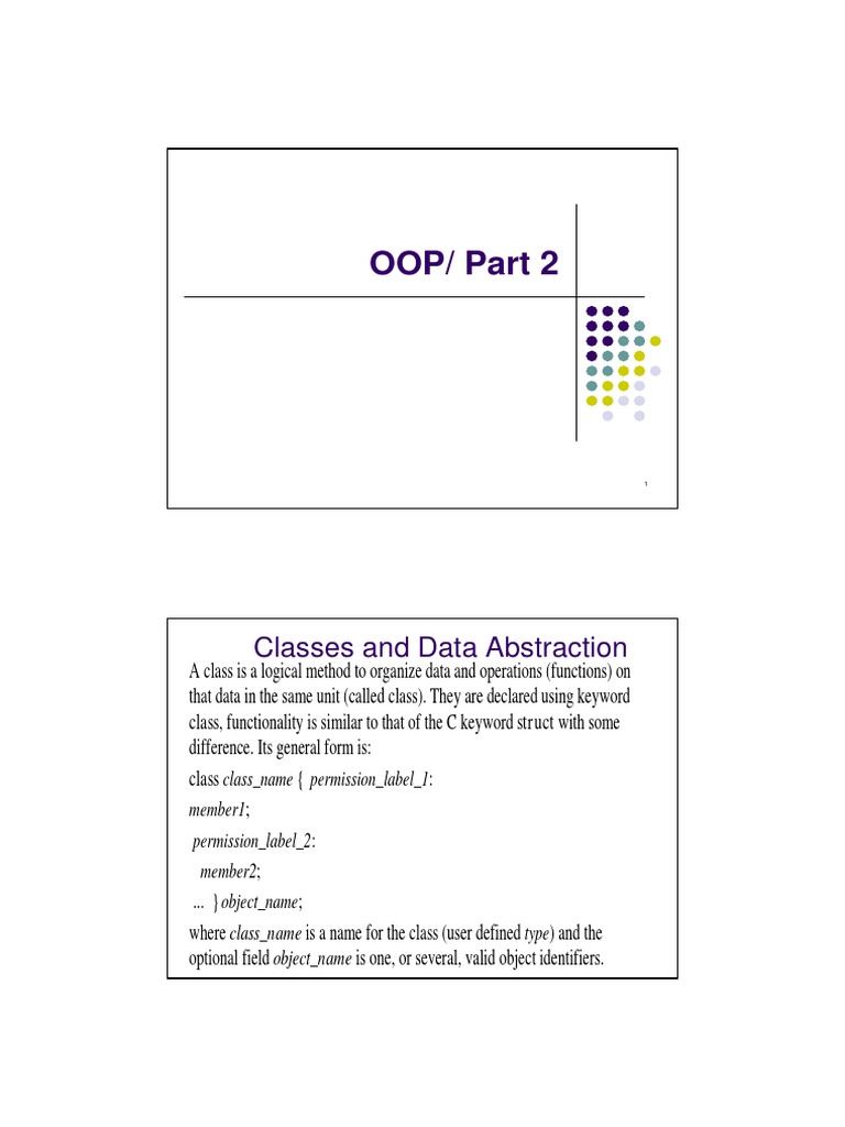 Wael 901210 - OOP Part2 | Download Free PDF | Constructor (Object Oriented Programming ...