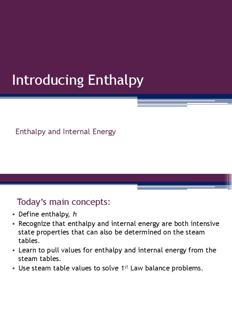 Introduction To Enthalpy | PDF | Enthalpy | Molecules