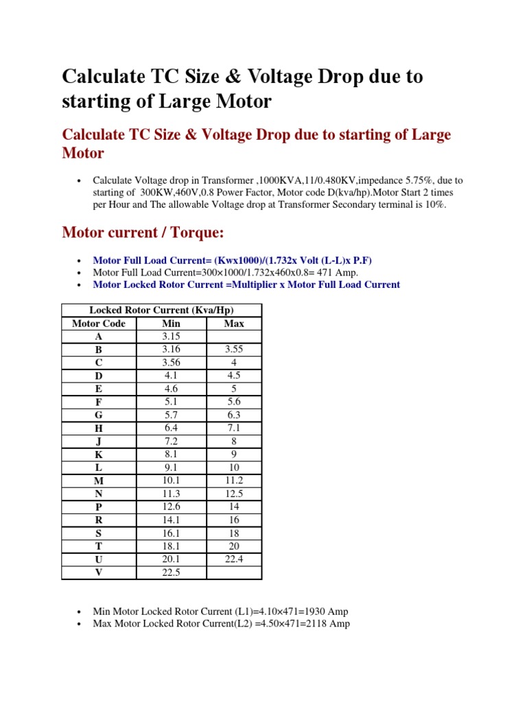 Calculate Transformer Size and Motor | PDF | Transformer | Voltage