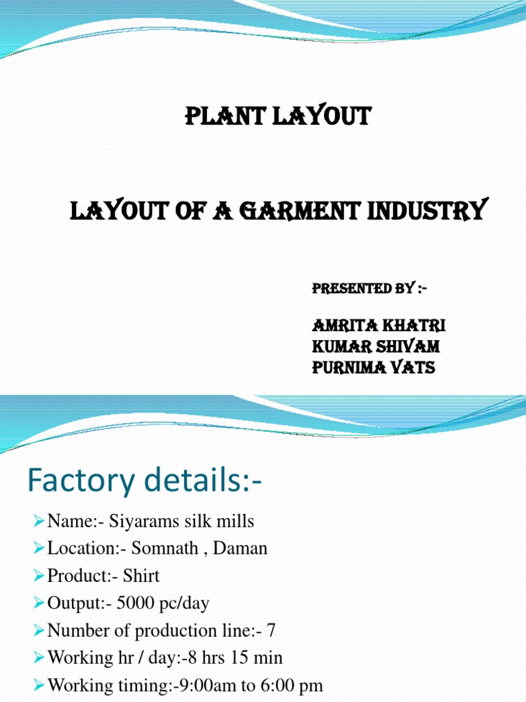 Plant Layout (Amrita) | PDF | Sewing | Textiles