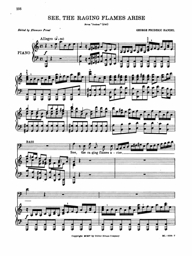 See The Raging Flames Arise - Joshua (Handel) PDF | PDF