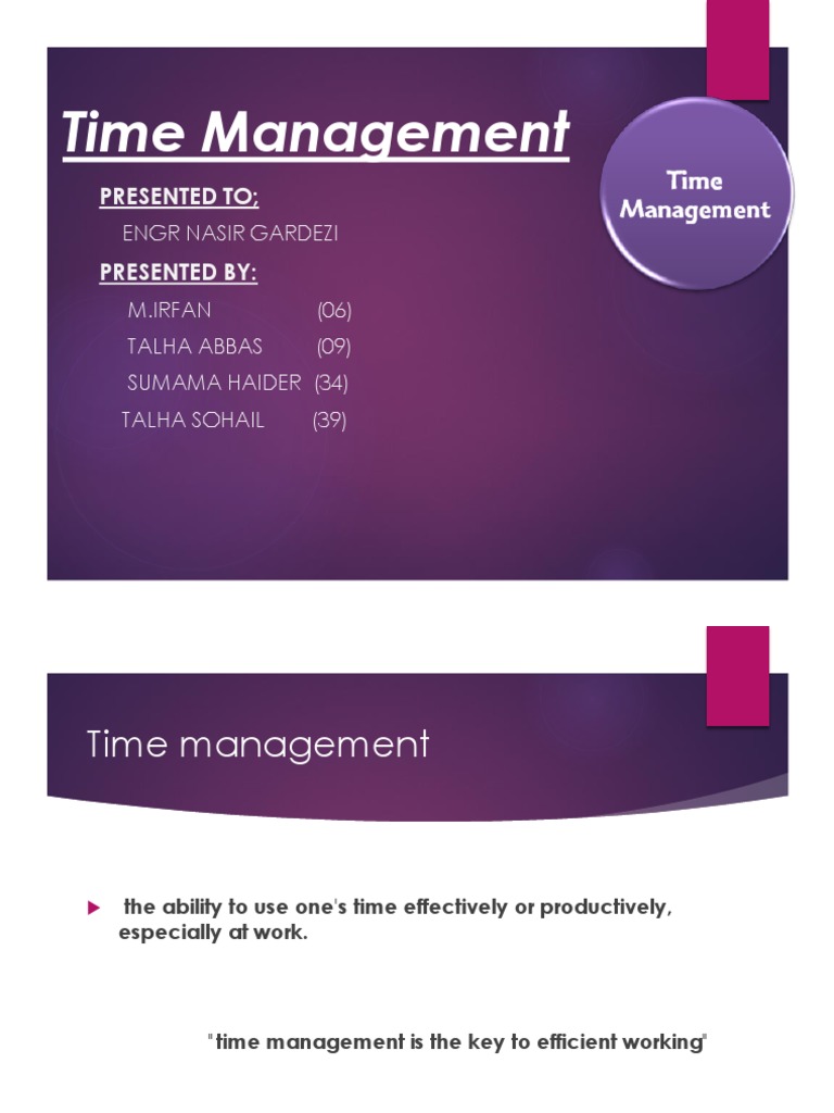 Time Management Techniques | PDF | Time Management | Professional Skills