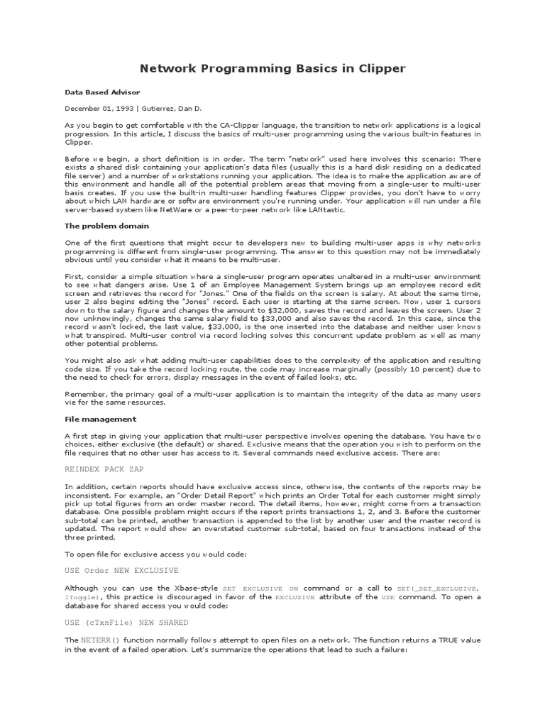 Clipper Network | PDF | Database Transaction | Databases