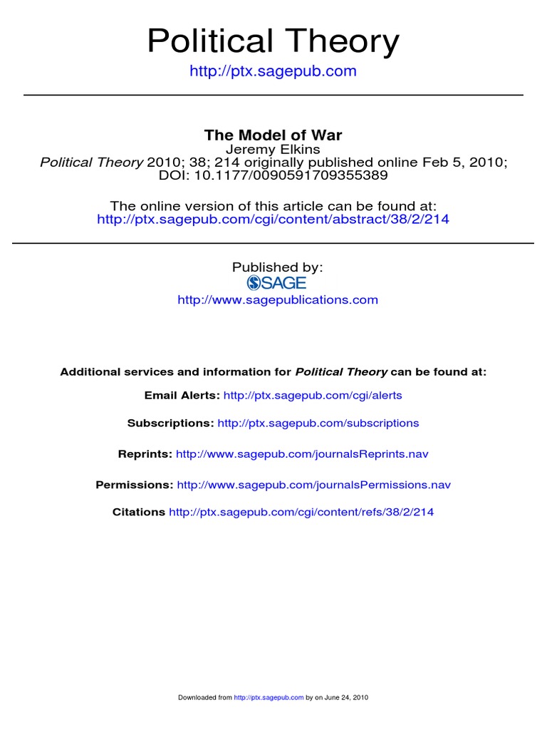The Model of War | PDF | War On Terror | Crime & Violence