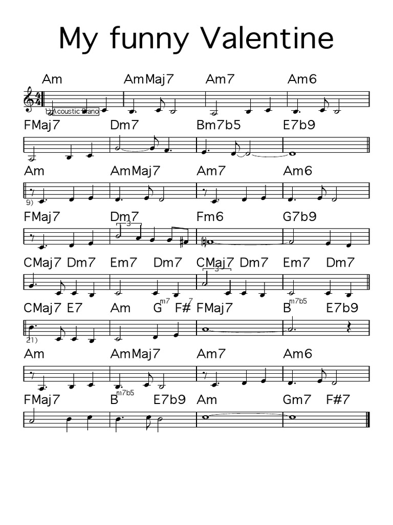 My Funny Valentine | PDF