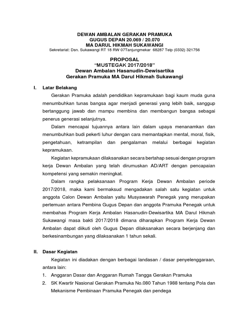 Musyawarah Penegak Mustegak 2017/2018 | PDF | Karier & Perkembangan