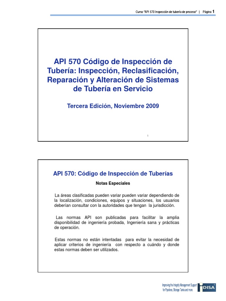 Curso API 570: Inspección de Tuberías | PDF | Calidad (comercial ...