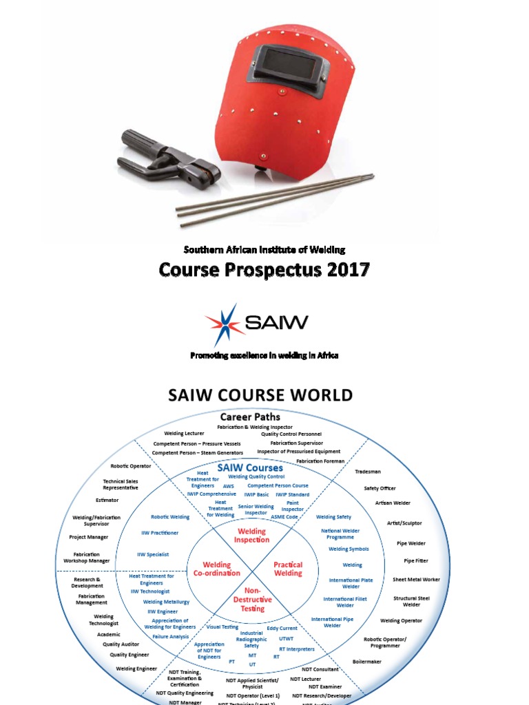 SAIW Course Offerings 2017 | PDF | Nondestructive Testing | Metal ...