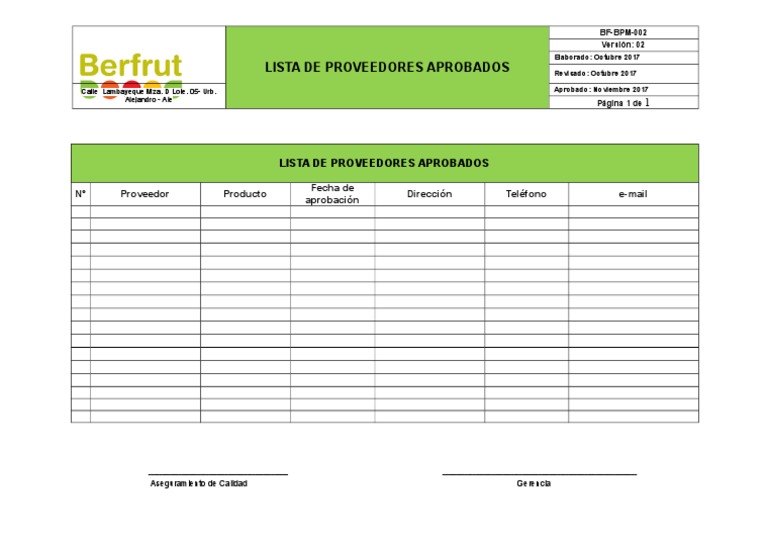 Formato 002 Lista | PDF