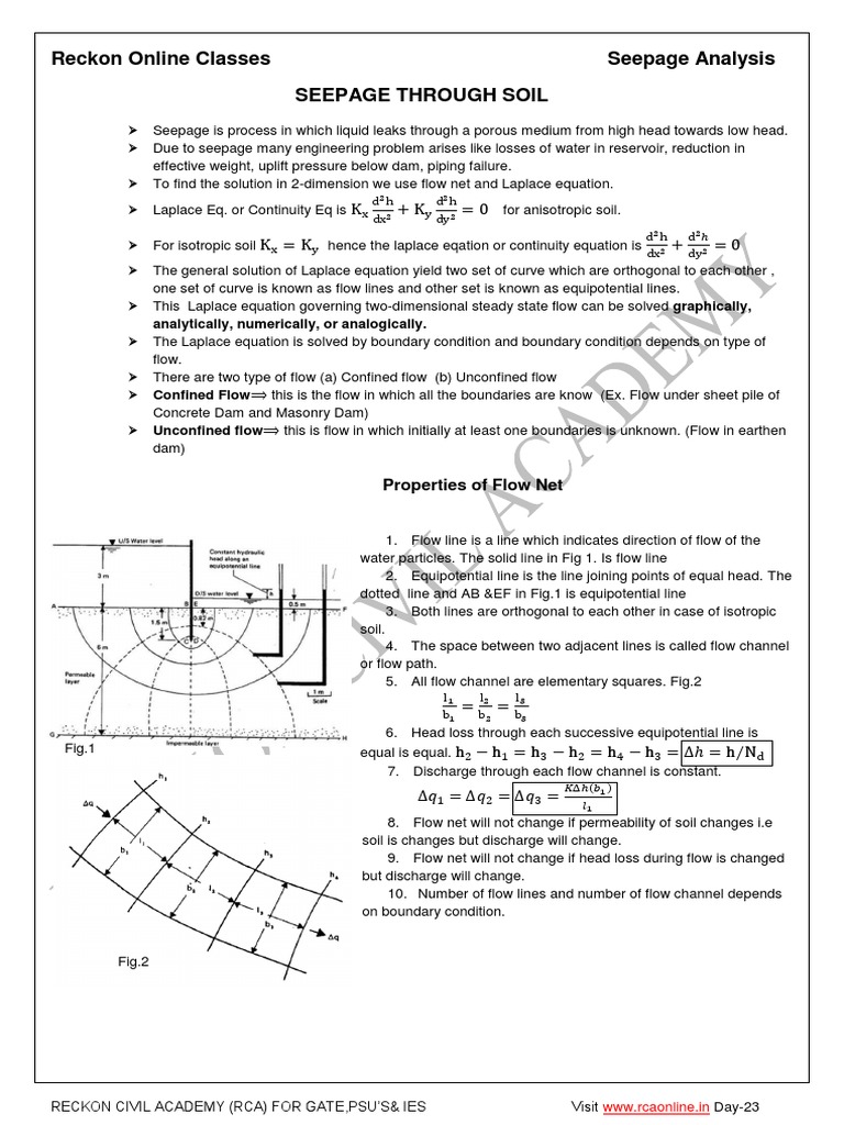 Lecture 23 | Soil Mechanics | Equations