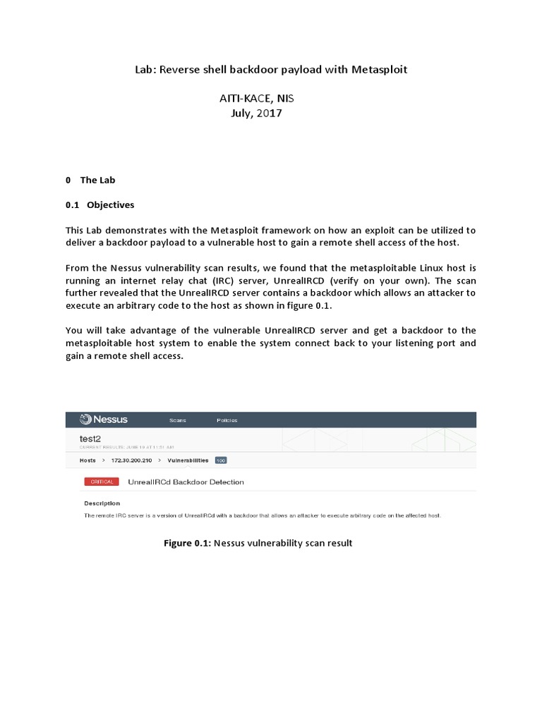 Metasploit Backdoor | Download Free PDF | Exploit (Computer Security) | Shell (Computing)