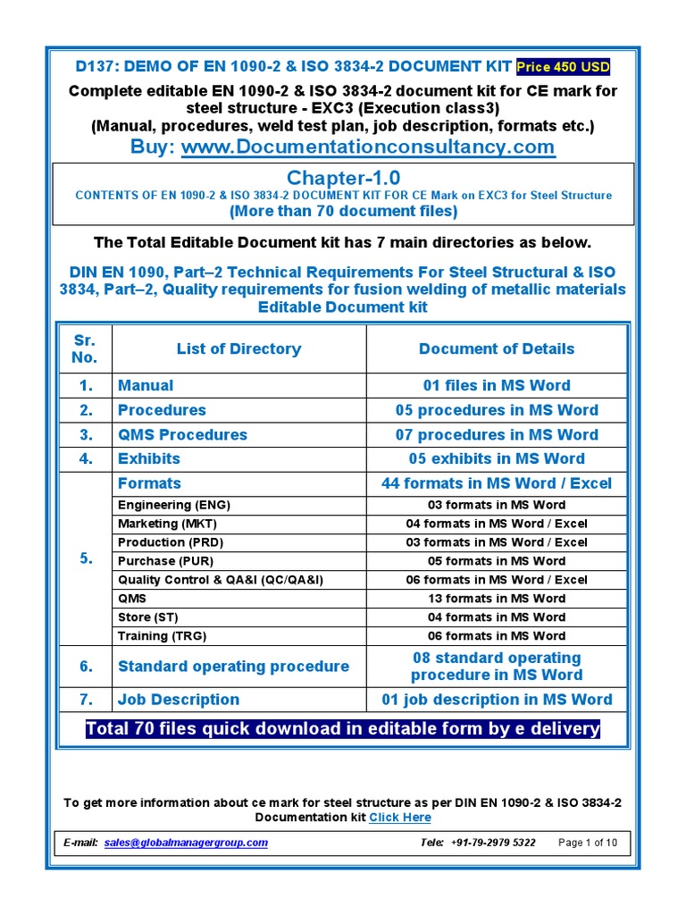 CE Mark en 1090 Iso 3834 Manual Documents | PDF | Welding | Construction