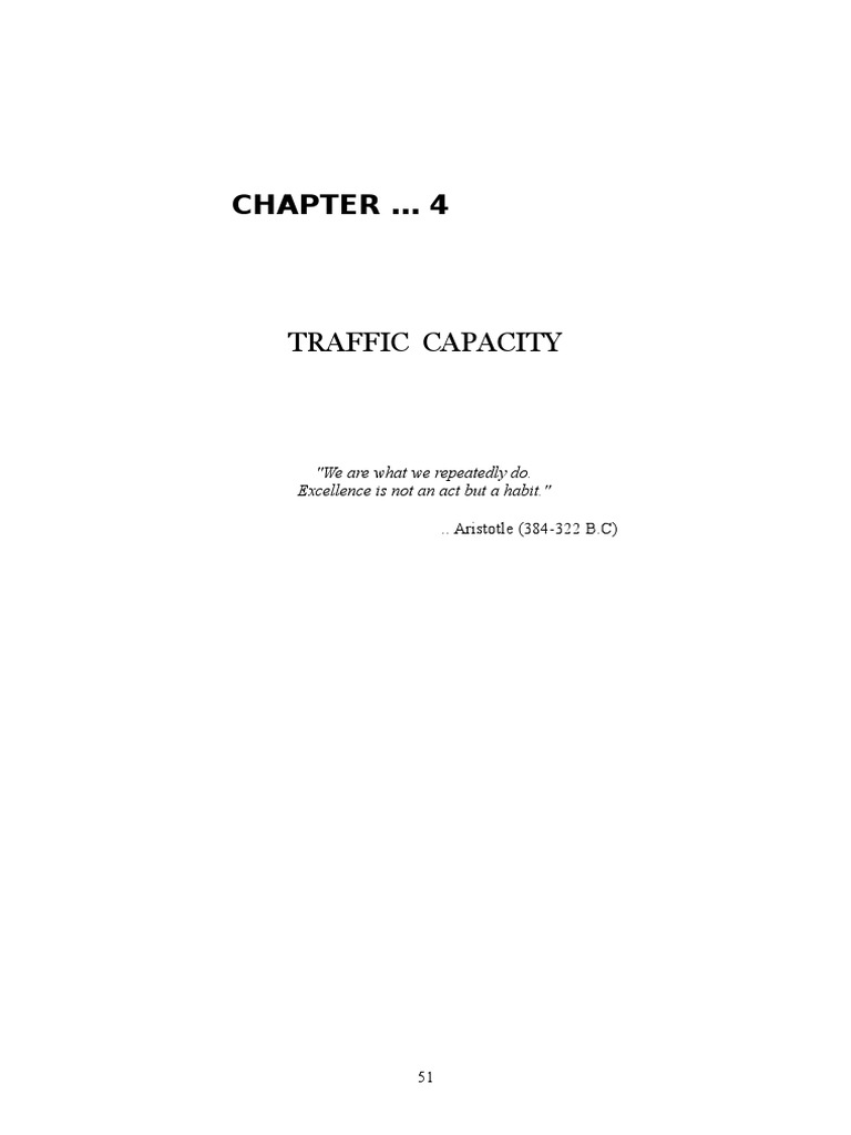 Chapter 4: Traffic Capacity | PDF | Lane | Traffic