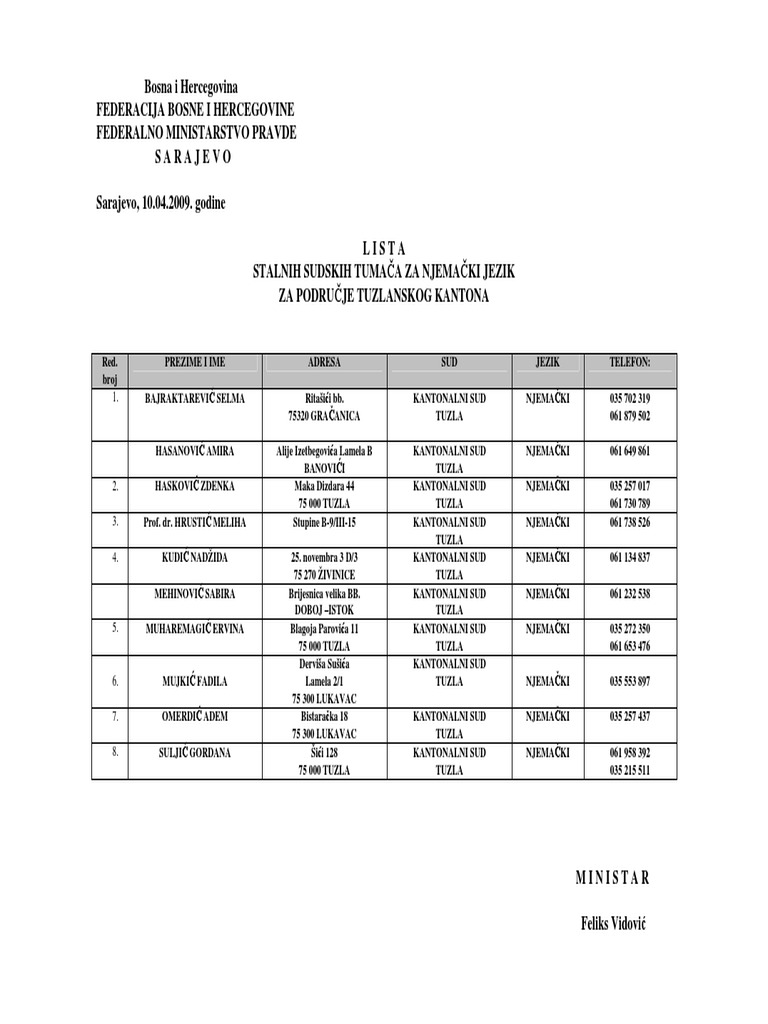 Sudski Tumaci PDF | PDF