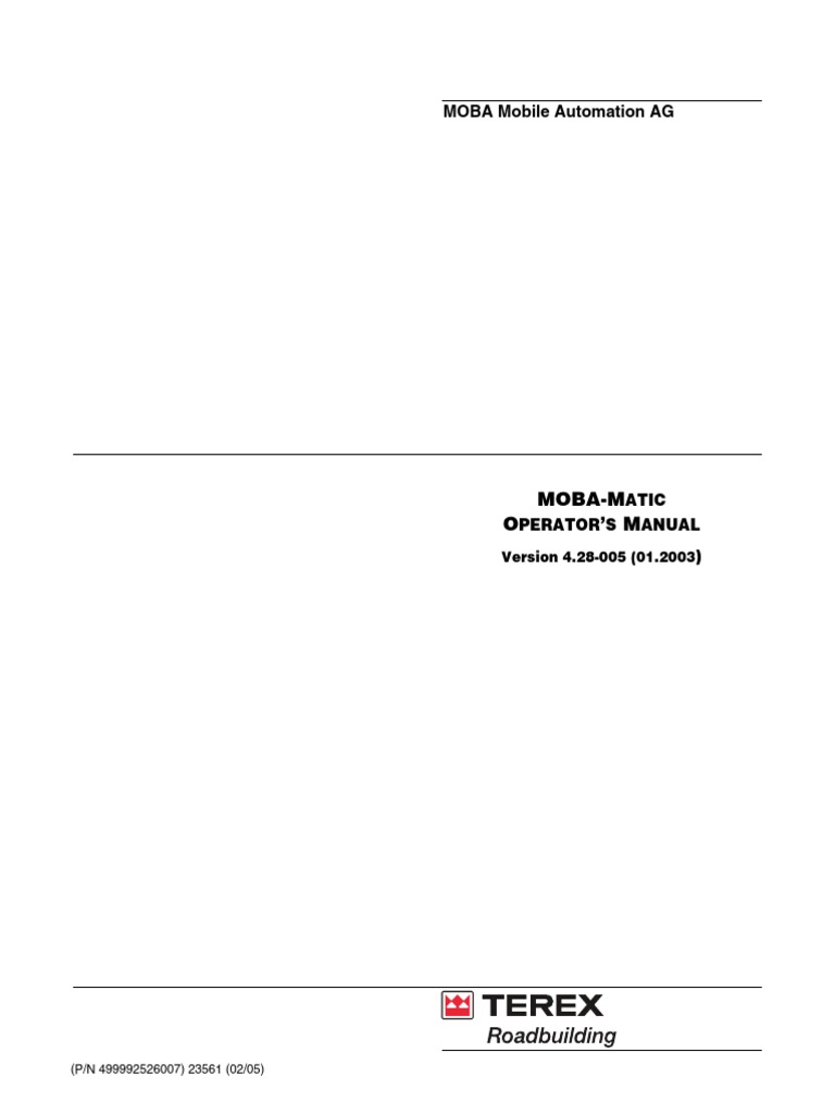 MOBA-MATIC Operator's Manual 4.28-005 | PDF | Electrical Connector ...