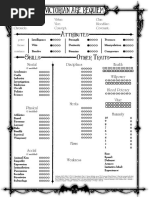 VTM V5 Sheets | PDF