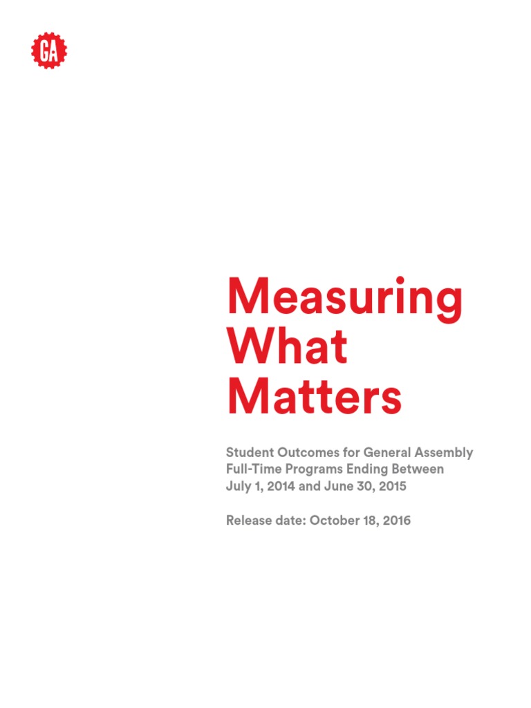 Measuring What Matters | PDF | Employment | Educational Assessment