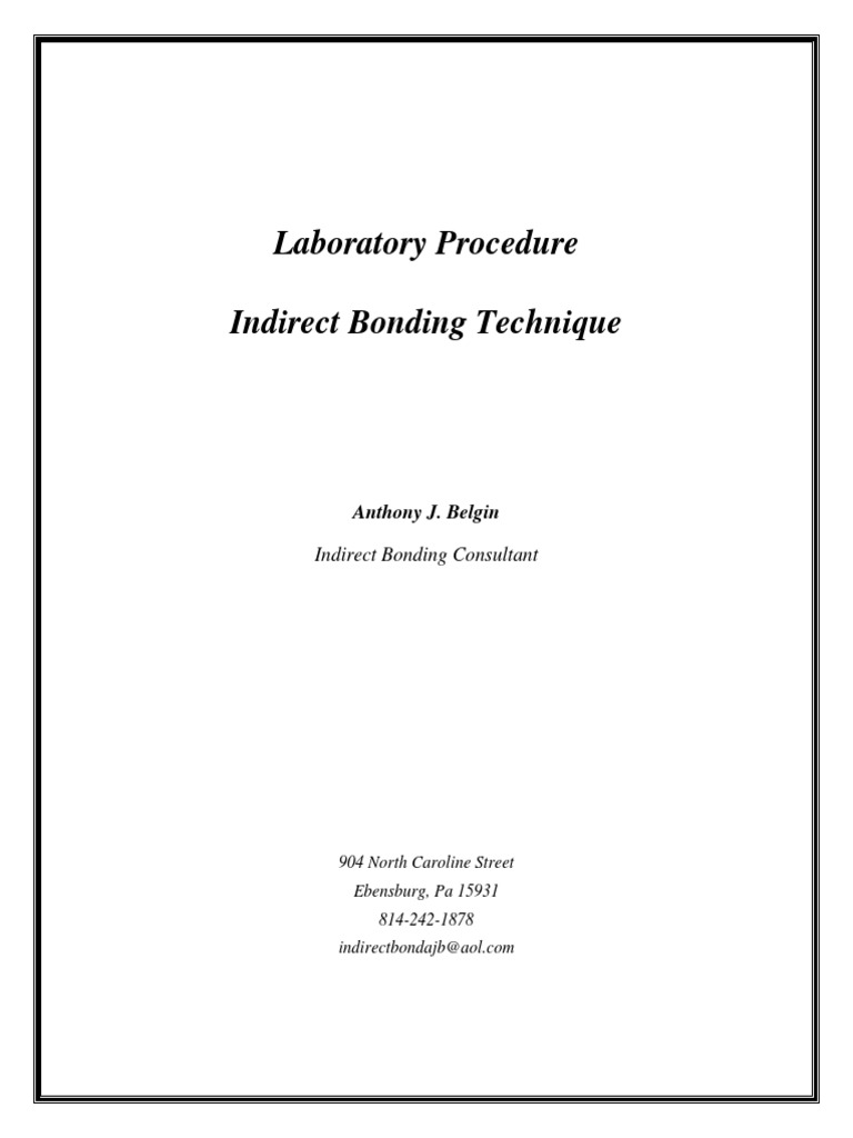 Laboratory Procedure - Indirect Bonding Technique | PDF | Mouth ...