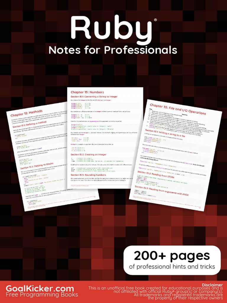 Ruby Notes For Professionals | PDF | Array Data Structure | Regular ...