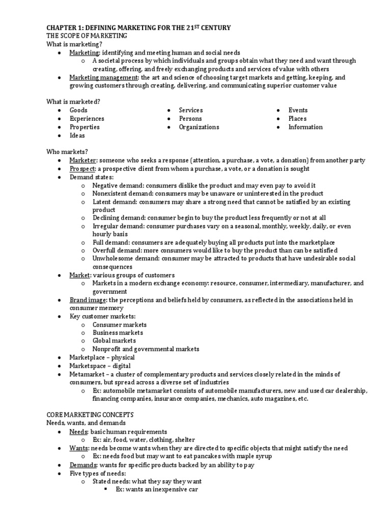 Marketing Management - Notes - 14th Edition | PDF | Marketing Research ...