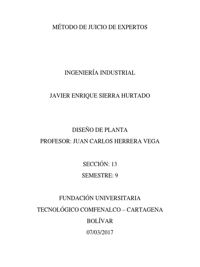 Método de Juicio de Expertos | PDF | Validez (Estadísticas) | Estadísticas