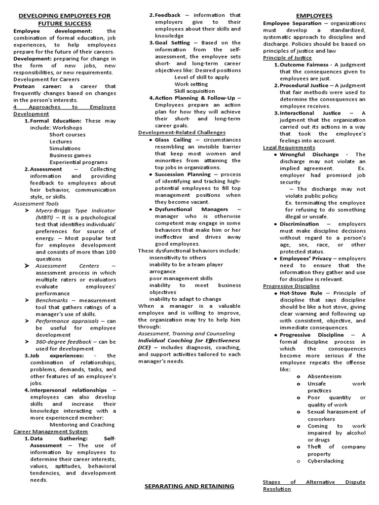 Developing Employees For Future Success Employees | PDF | Piece Work ...