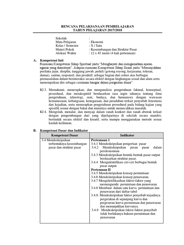 CONTOH RPP K13 REVISI 2017 INTEGRASI PPK LITERASI 4C DAN HOTS RENCANA ...