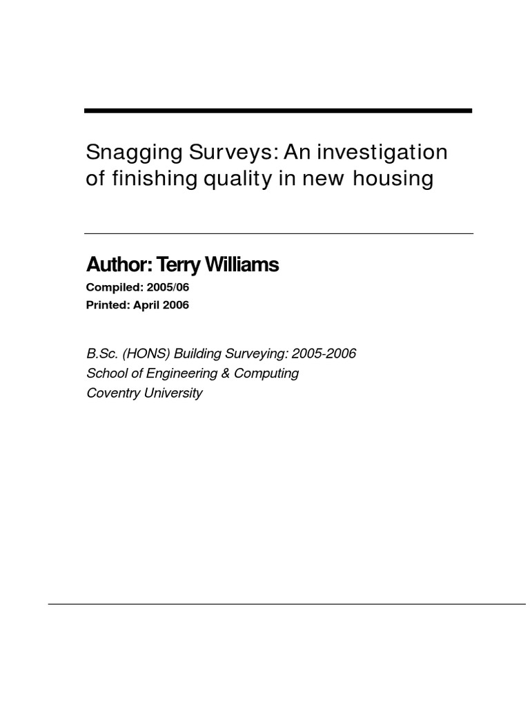 Snagging & De-Snagging | PDF | Customer Satisfaction | Business