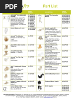 Aerogen Pro Parts List: Description Order No. Order No. Description ...