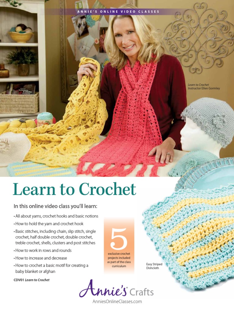 Learn To Crochet: Crafts | PDF | Crochet | Gauge (Knitting)