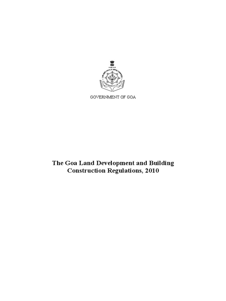Goa Building Construction Regulations 2010 | PDF | Basement | Wall
