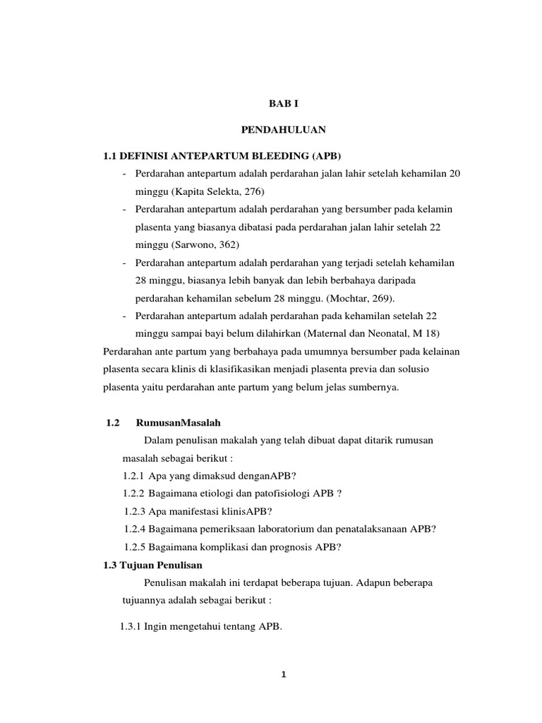 Bab I Apb | PDF