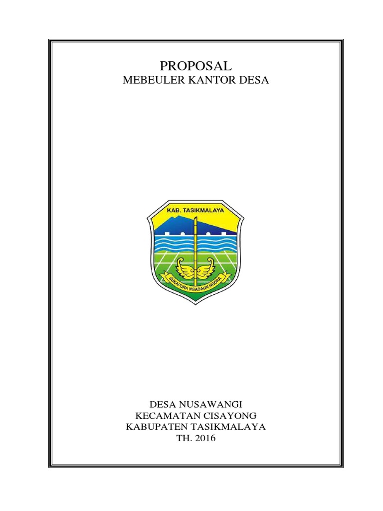 Contoh PROPOSAL Mebeler Desa | PDF