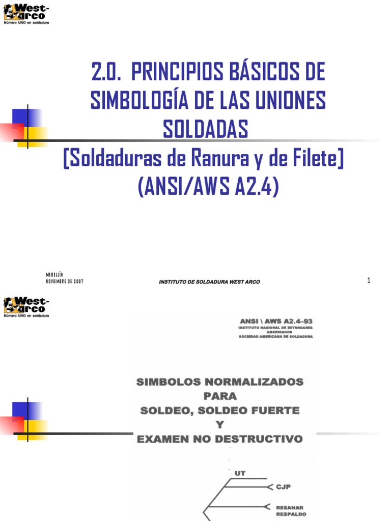 Ansi Aws A2.4 Simbología | PDF | Arco y flecha | Soldadura