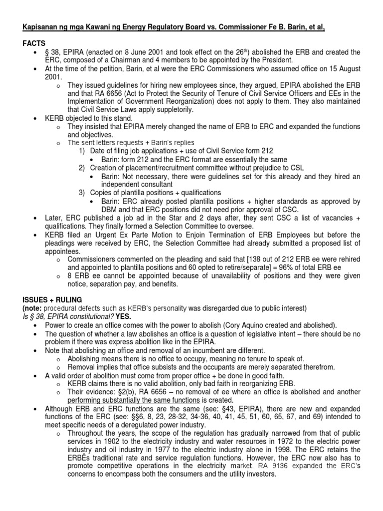 Analysis of the Constitutionality of Section 38 of the Electric Power ...