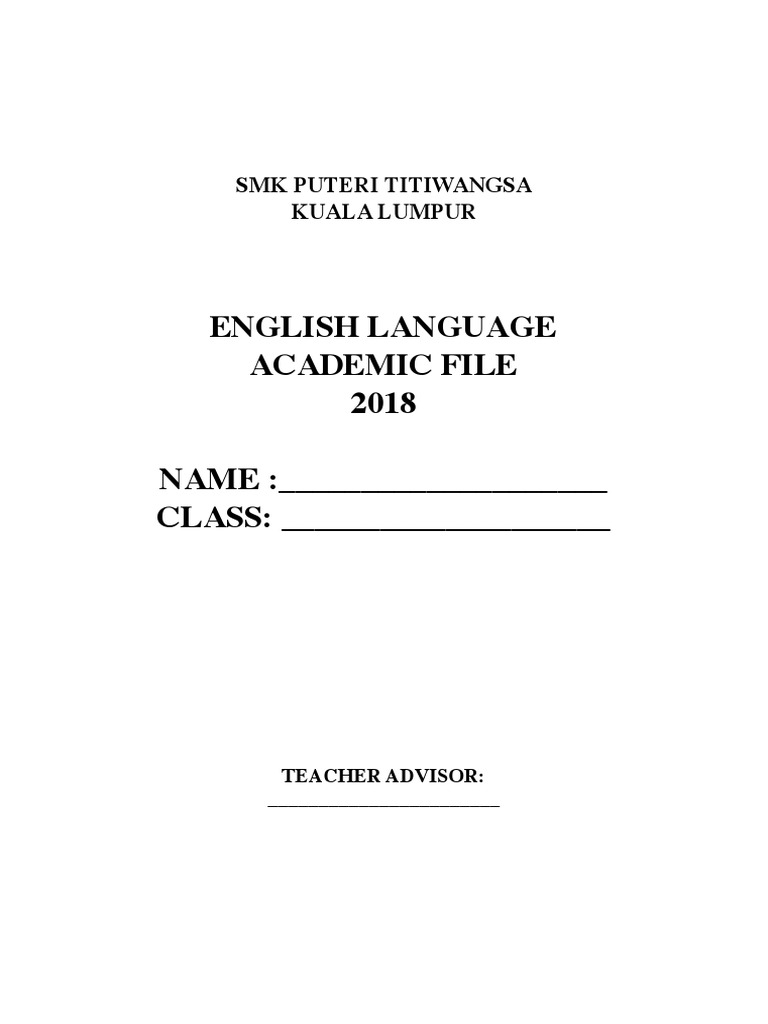 English Language Academic File 2018 | PDF | Business