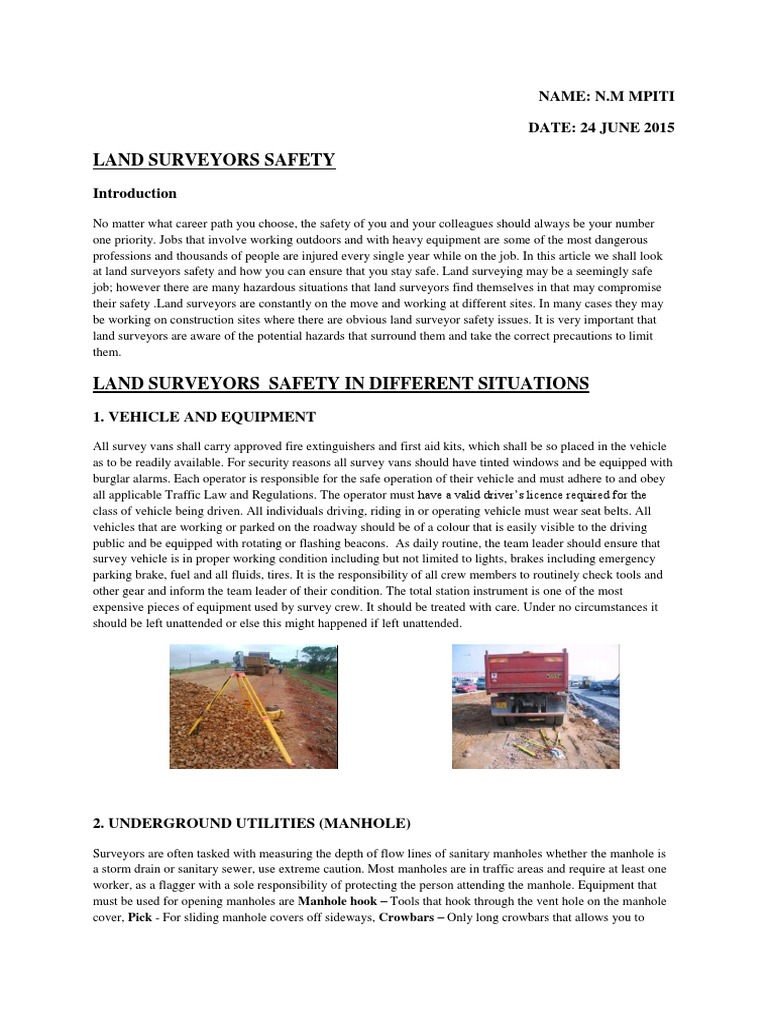 Land Surveyors Safety: A Comprehensive Guide to Identifying and ...