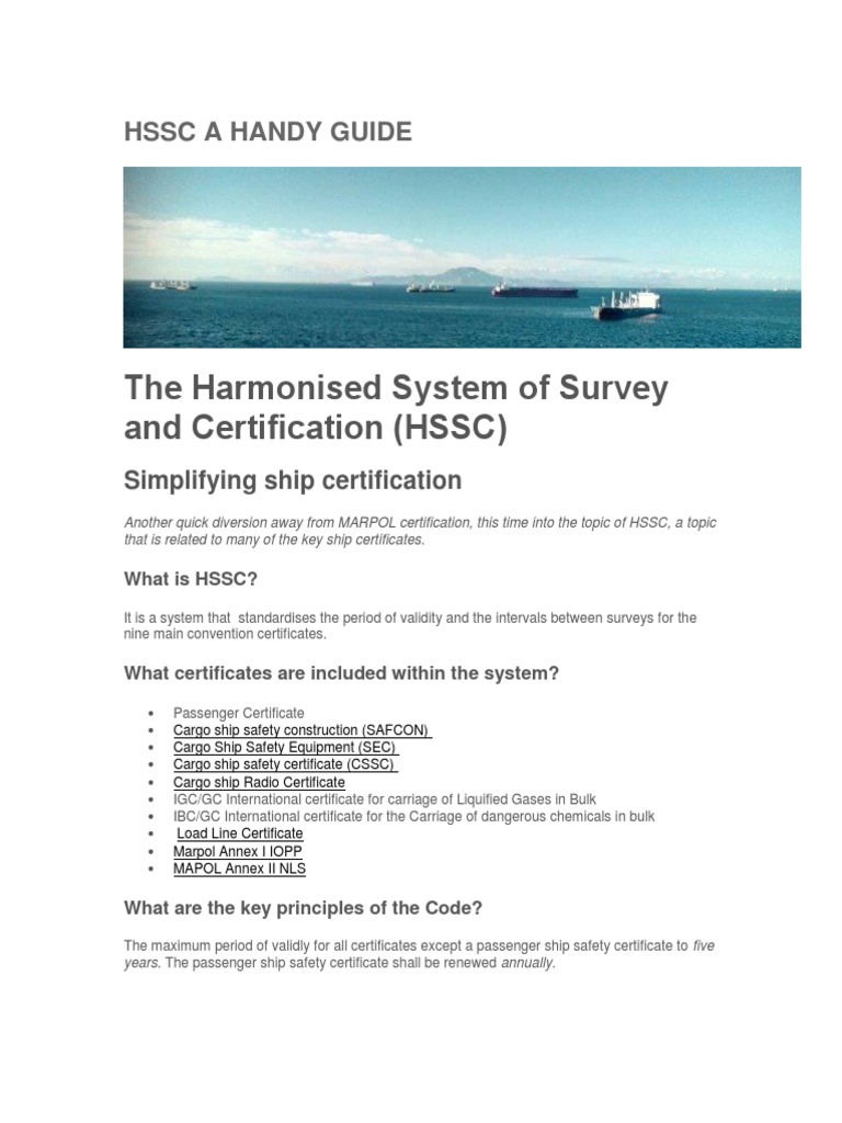 HSSC Harmonized System A HANDY | PDF | Ships | Cargo Ship