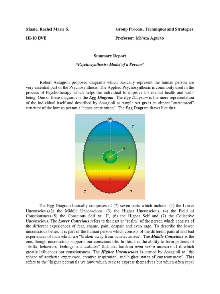 Summary Report - Egg Diagram - Model of A Person | PDF | Metaphysics Of ...