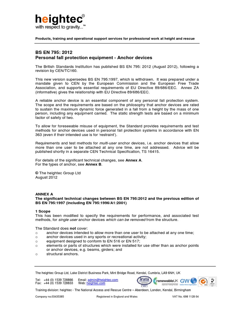 En 795 | PDF | Anchor | Engineering