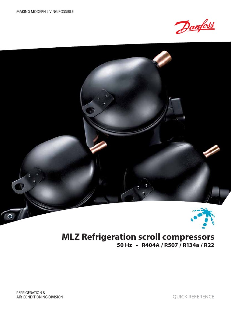 Danfoss Scroll Compressors | PDF | Refrigeration | Engineering ...