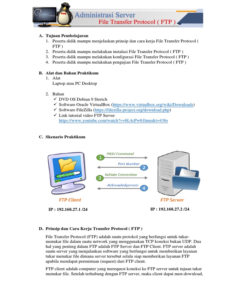 Modul FTP Debian 9 | PDF