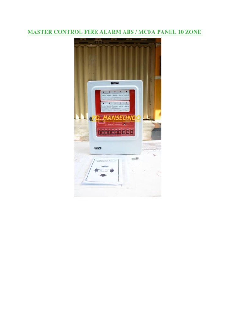 Spesifikasi Master Control Fire Alarm Abs | PDF