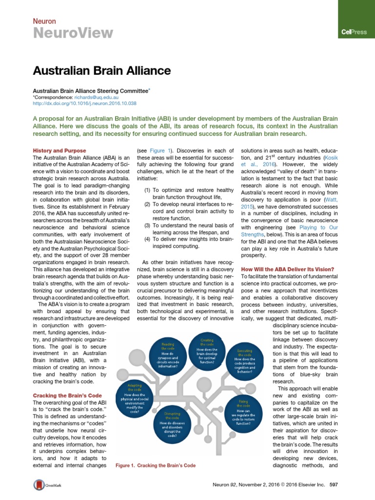Neuroview: Australian Brain Alliance | PDF | Brain | Neuroscience