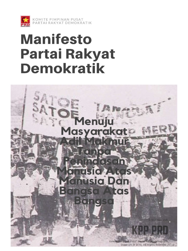 Manifesto Partai Rakyat Demokratik (PRD) 2010 | PDF