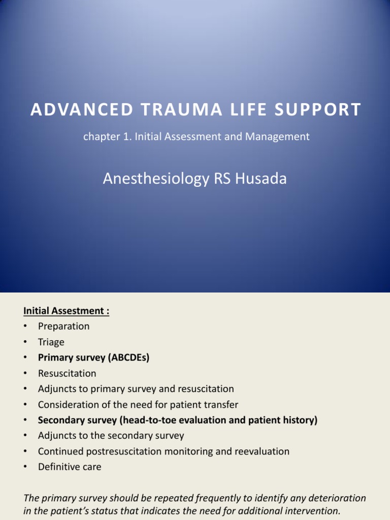 Atls | PDF | Major Trauma | Emergency Department