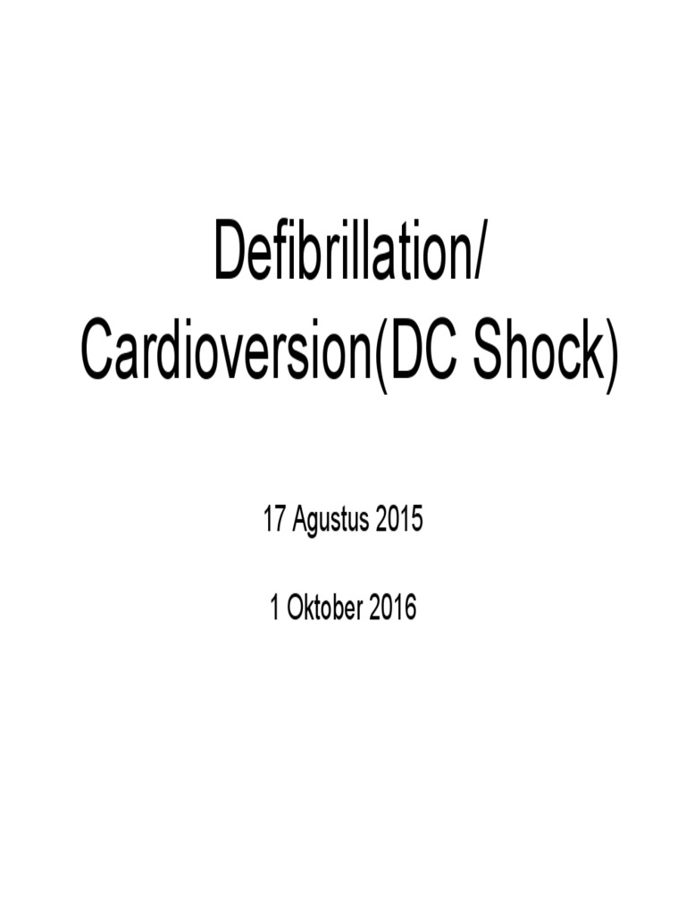 DC Shock | PDF | Cardiac Electrophysiology | Circulatory System